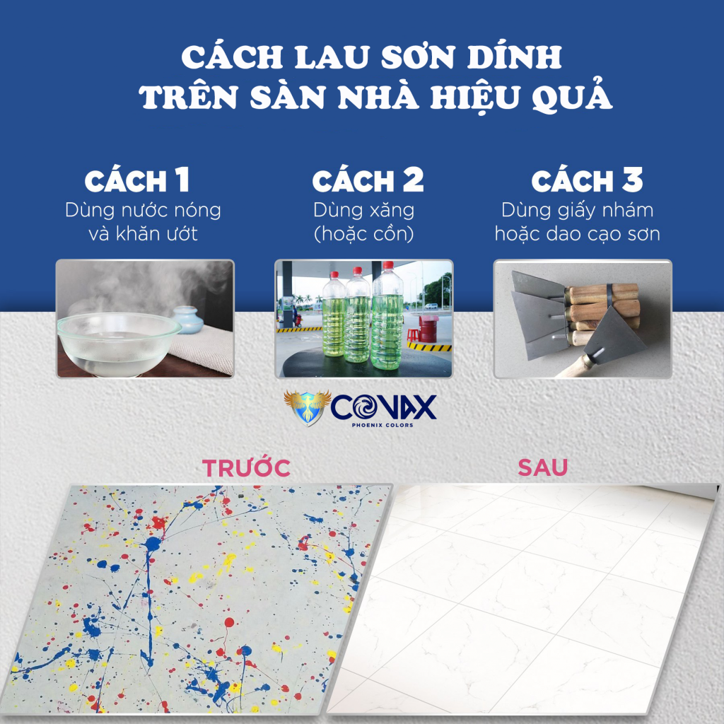 Cách lau sơn dính trên sàn nhà hiệu quả nhất!